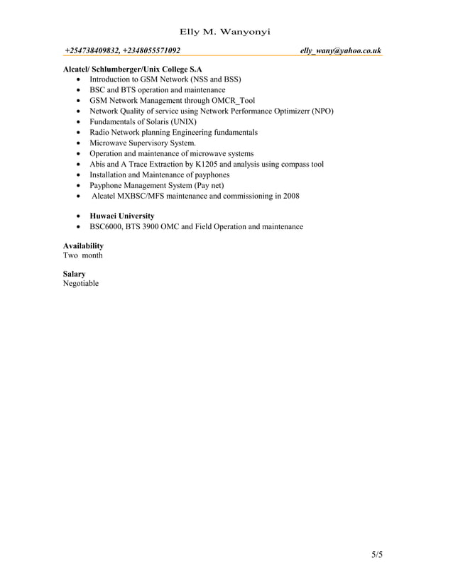 Elly Mutiba_CV-2015ed1 | PDF