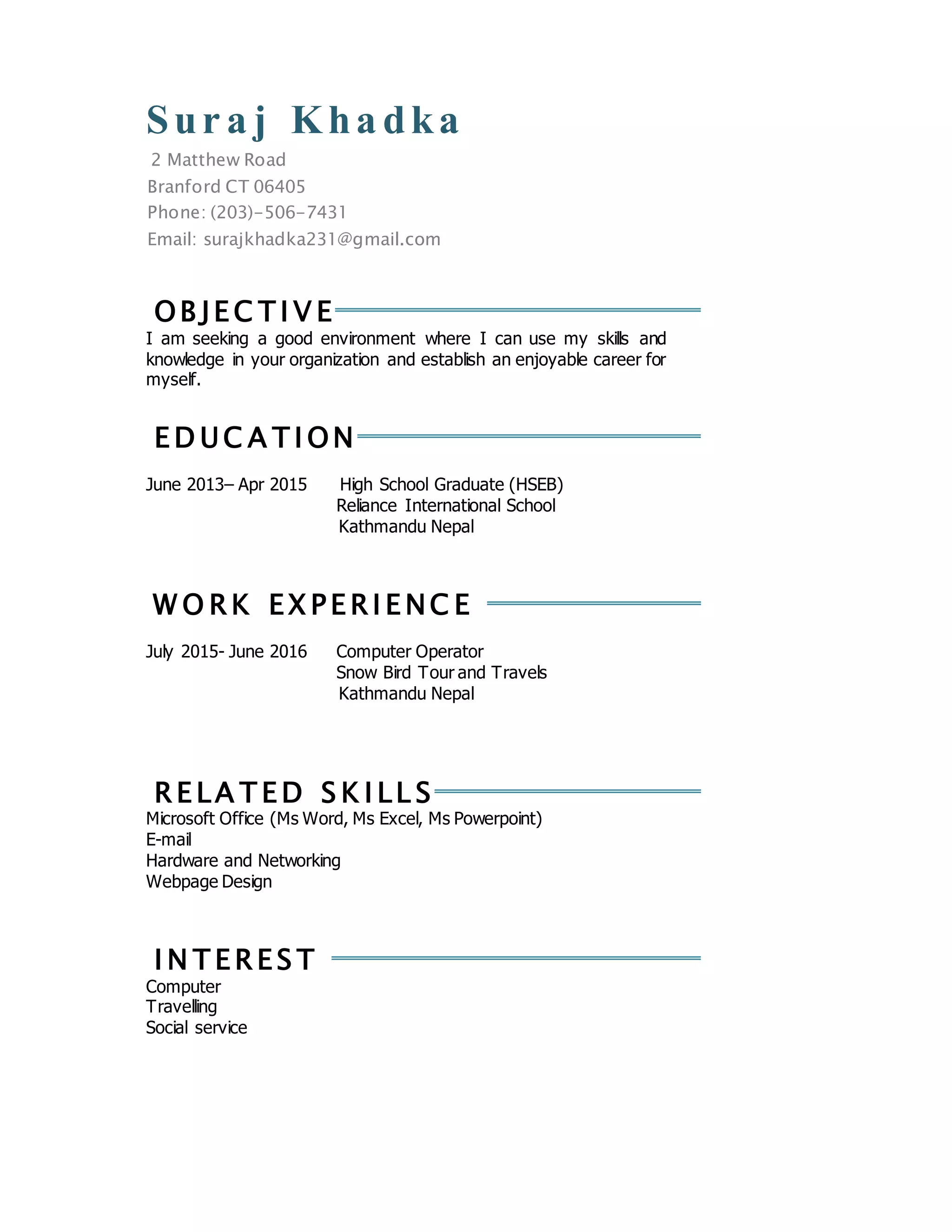 suraj resume | PDF