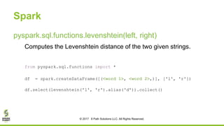 Fuzzy Matching on Apache Spark with Jennifer Shin | PPT