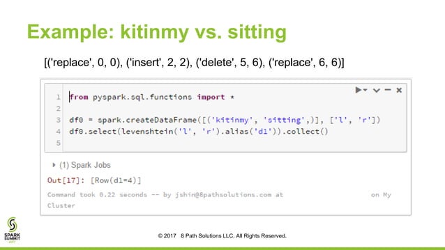 Fuzzy Matching On Apache Spark With Jennifer Shin Ppt 