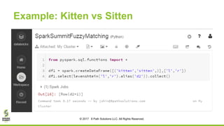 Fuzzy Matching on Apache Spark with Jennifer Shin | PPT