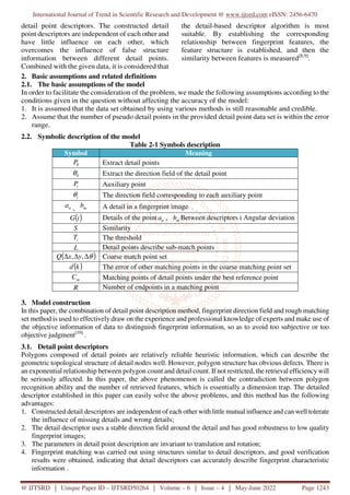 Model and Implementation of Large Scale Fingerprint Image Retrieval | PDF