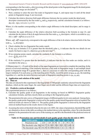 Model and Implementation of Large Scale Fingerprint Image Retrieval | PDF