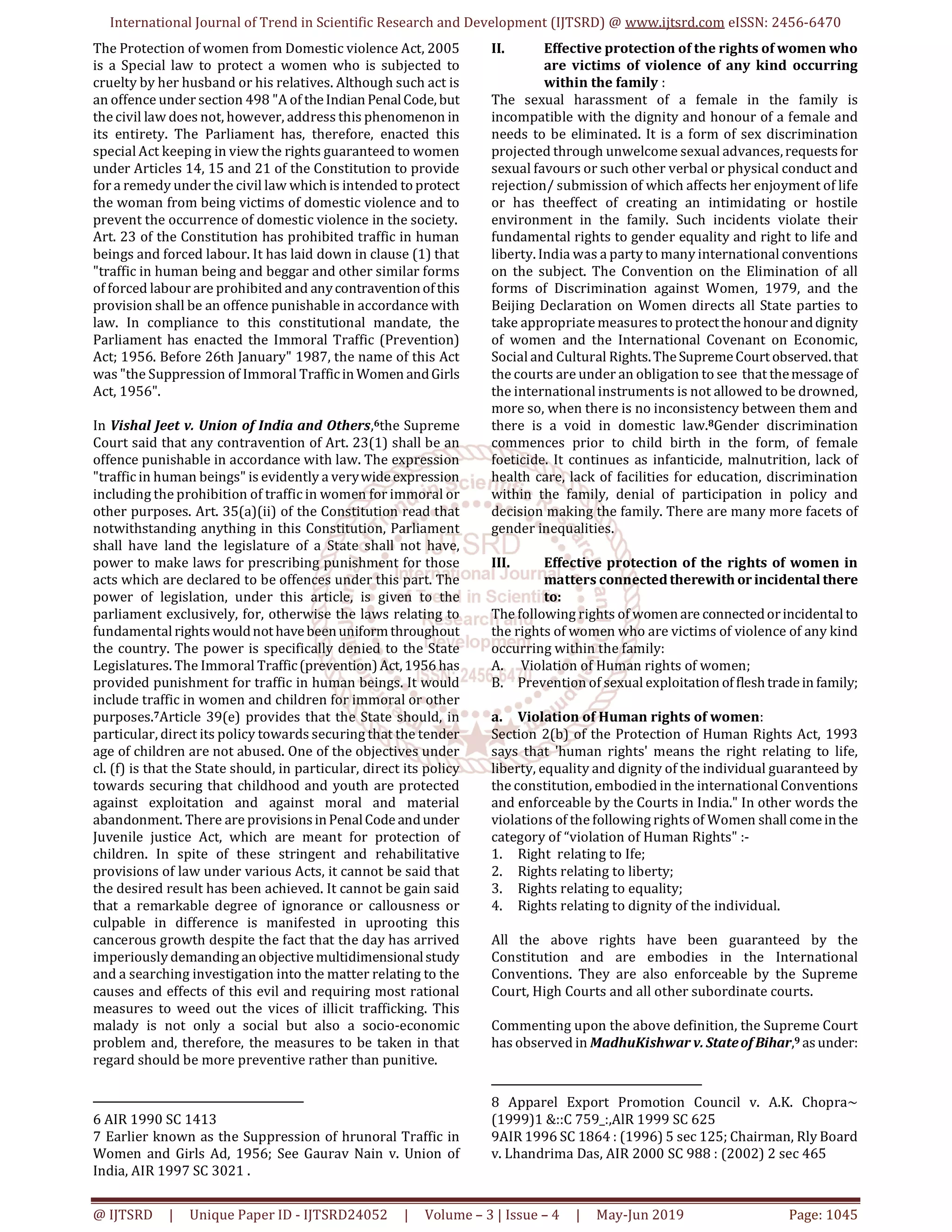 Object and Reasons of Domestic Violence Act | PDF