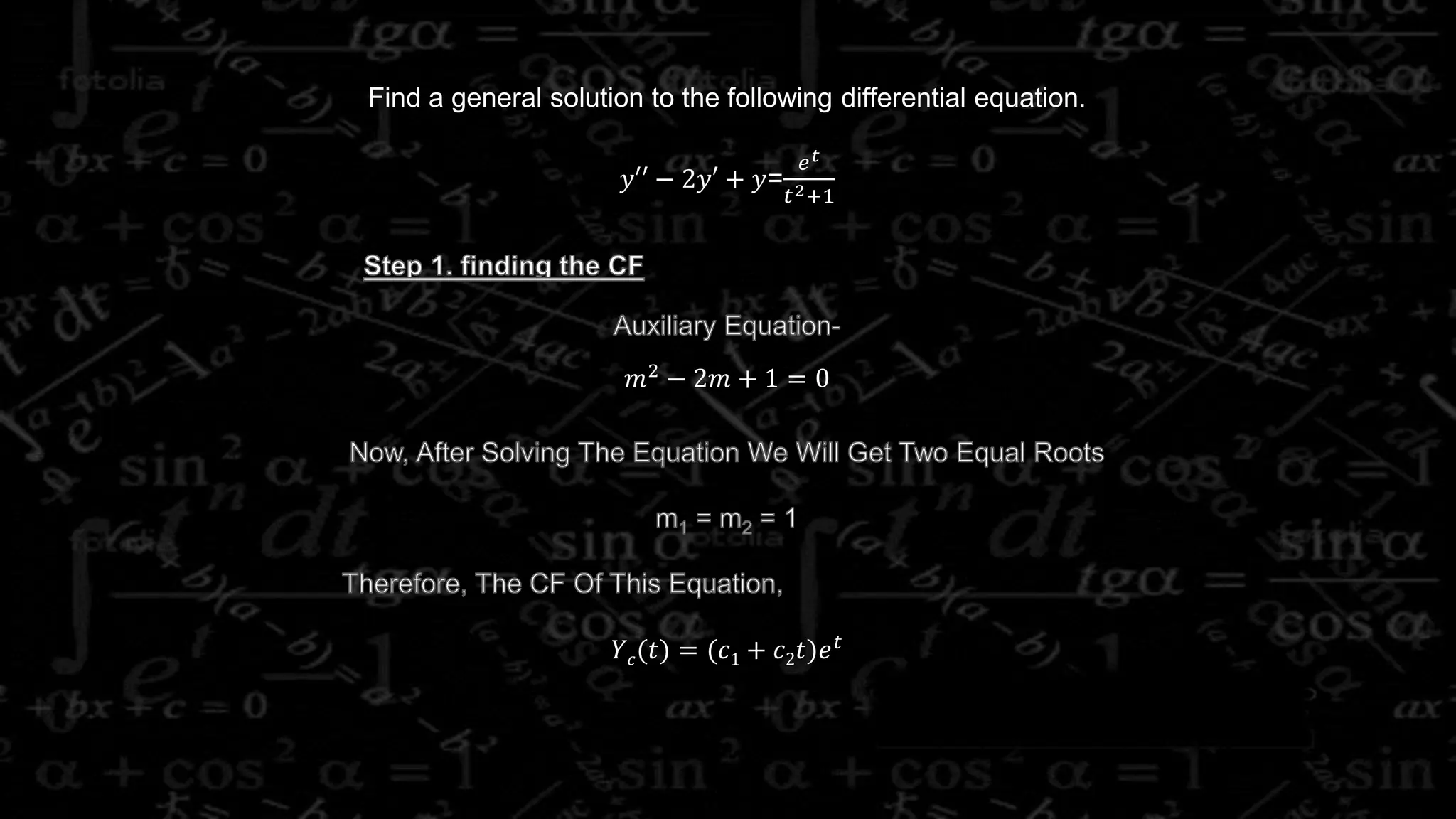 Variation Of Parameter (Differential Equations) | PPTX