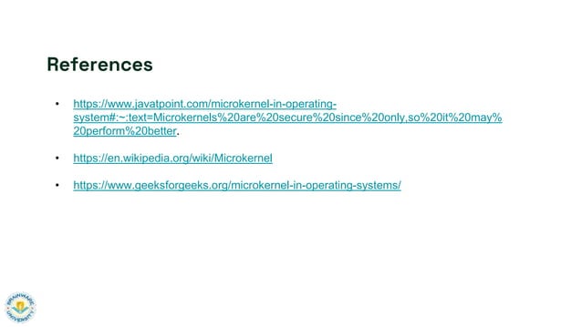 Microkernel In Operating System Operating System Pptx Operating Systems Computer