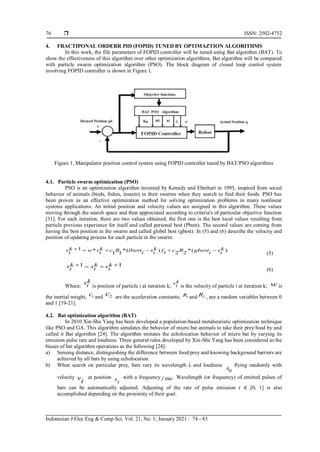 Fractional order PID controller tuned by bat algorithm for robot trajectory control | PDF ...
