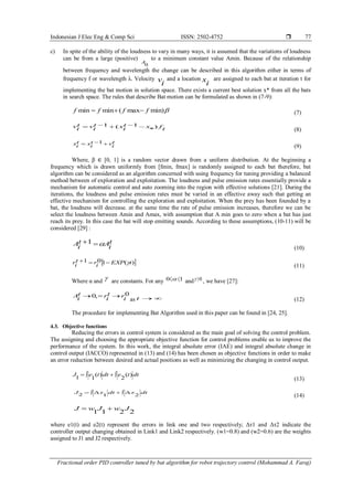 Fractional order PID controller tuned by bat algorithm for robot trajectory control | PDF ...