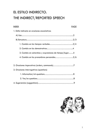 THE INDIRECT SPEECH | PDF