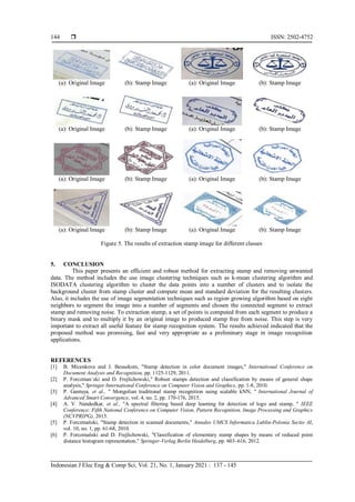 Stamps extraction using local adaptive k-means and ISODATA algorithms | PDF