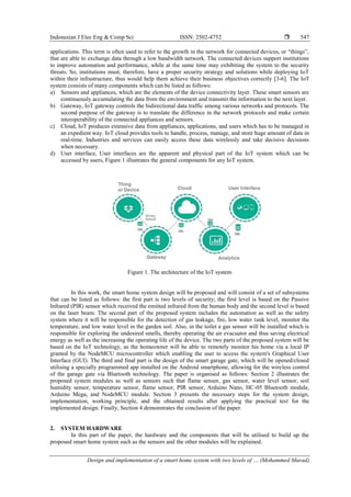 Design and implementation of a smart home system with two levels of ...