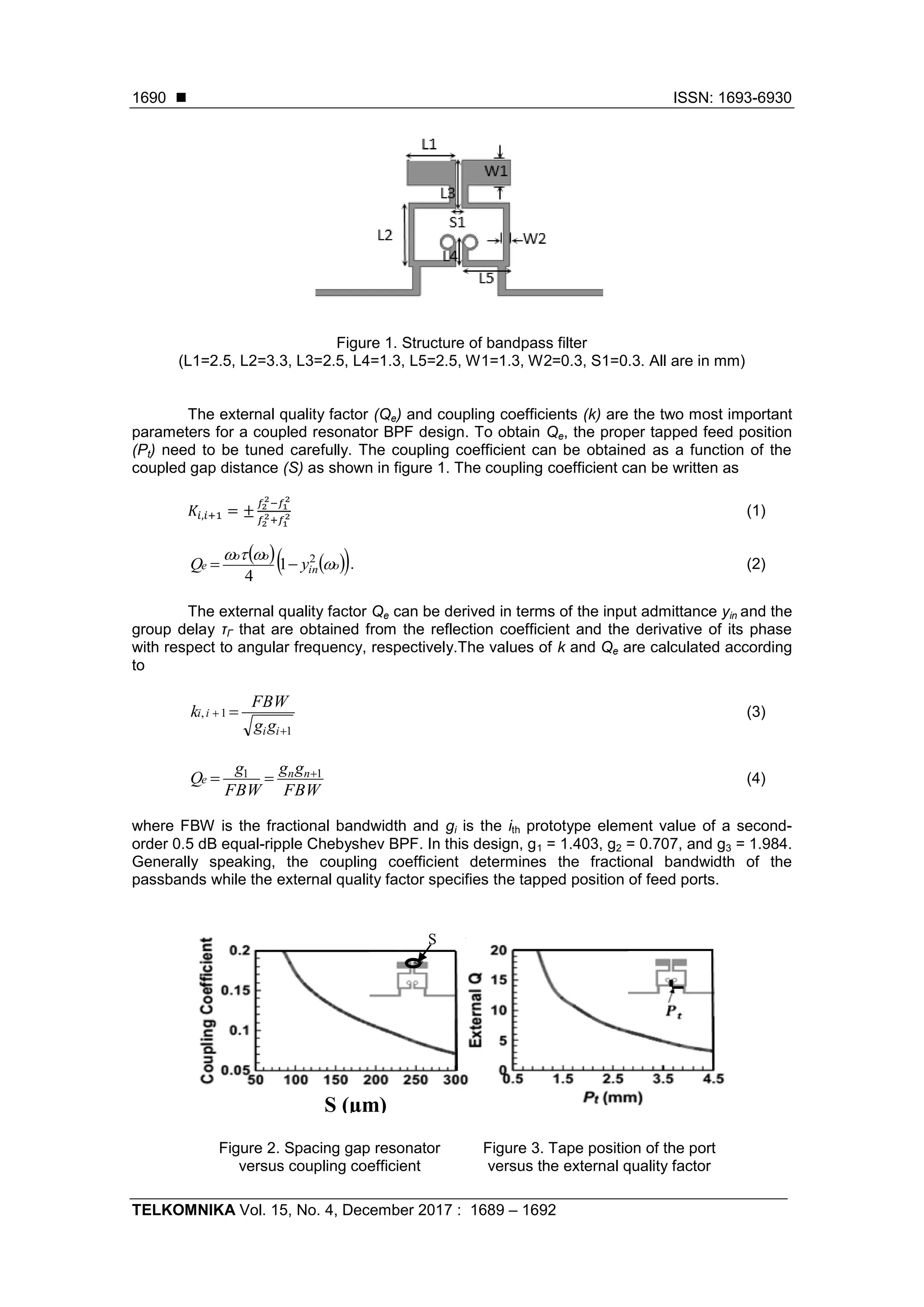 Compact Stepped Impedance Resonator Bandpass Filter with Tunable Transmission Zeros | PDF