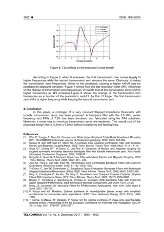 Compact Stepped Impedance Resonator Bandpass Filter with Tunable ...