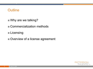 IP Commercialization Workshop | PPTX