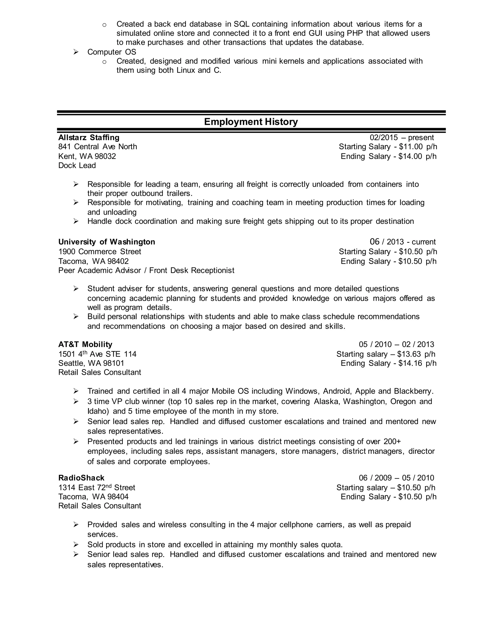 Resume for Kim Stuart | DOCX
