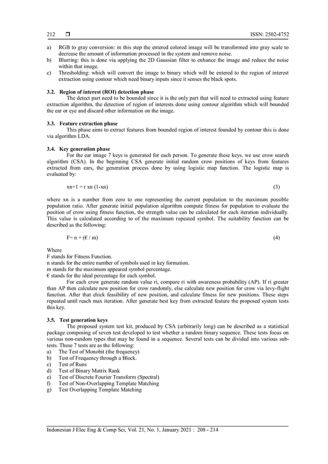 Biometric key generation using crow algorithm | PDF