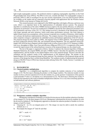 A compact FPGA-based montgomery modular multiplier | PDF