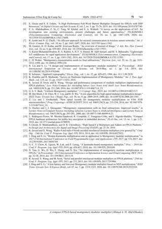 A compact FPGA-based montgomery modular multiplier | PDF