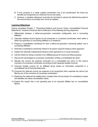 Advanced Accounting 9th Edition Hoyle Solutions Manual | PDF