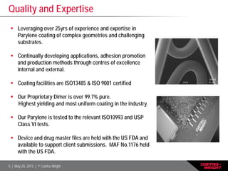 Curtiss-Wright Parylene Coatings Intro 2015 | PPT
