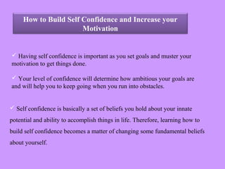 Self motivation. | PPT