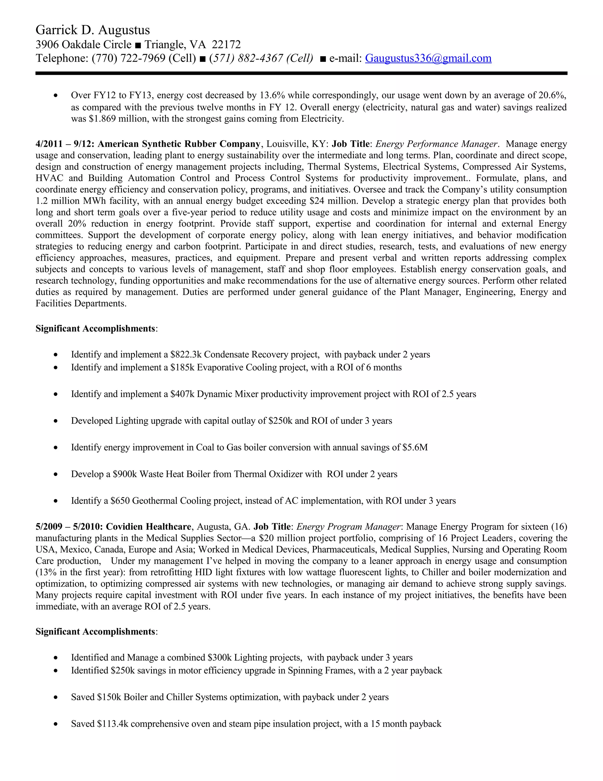 Garricks-Updated Resume-VA15 | DOC