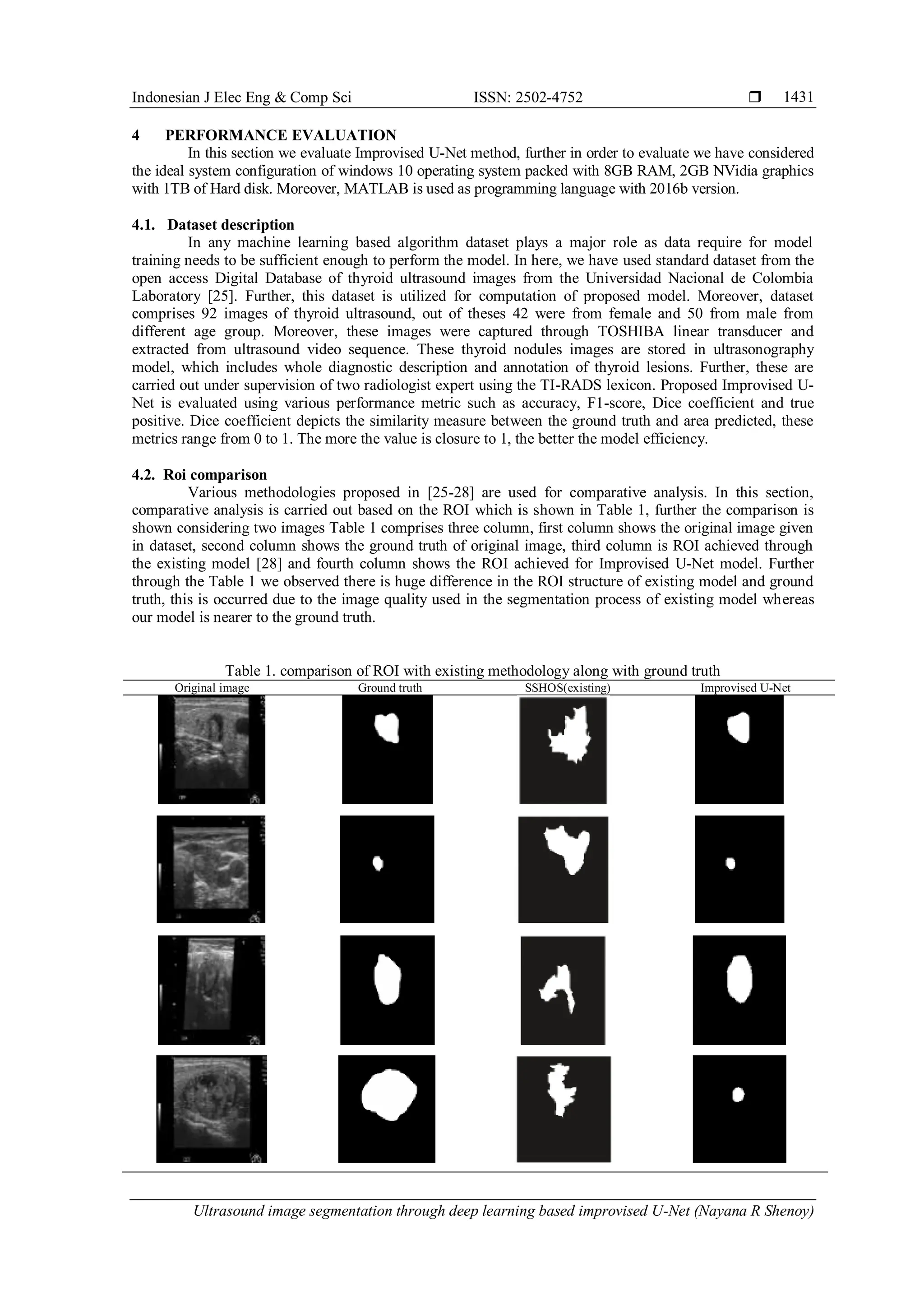 Ultrasound image segmentation through deep learning based improvised U-Net | PDF | Thyroid ...