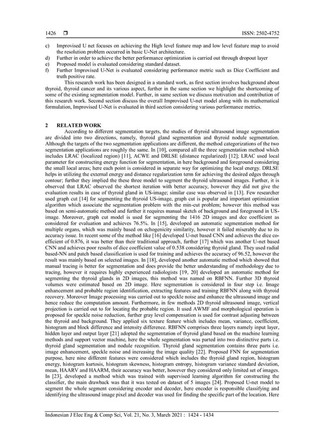 Ultrasound image segmentation through deep learning based improvised U-Net | PDF | Thyroid ...