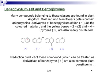 22727_lec11 (1).benzopyrilium preparation | PPT