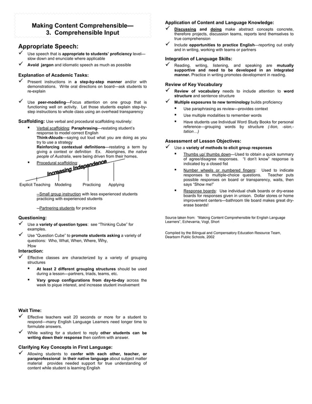 The Basics of SIOP | PDF