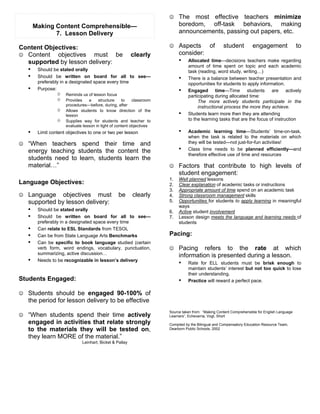 The Basics of SIOP | PDF