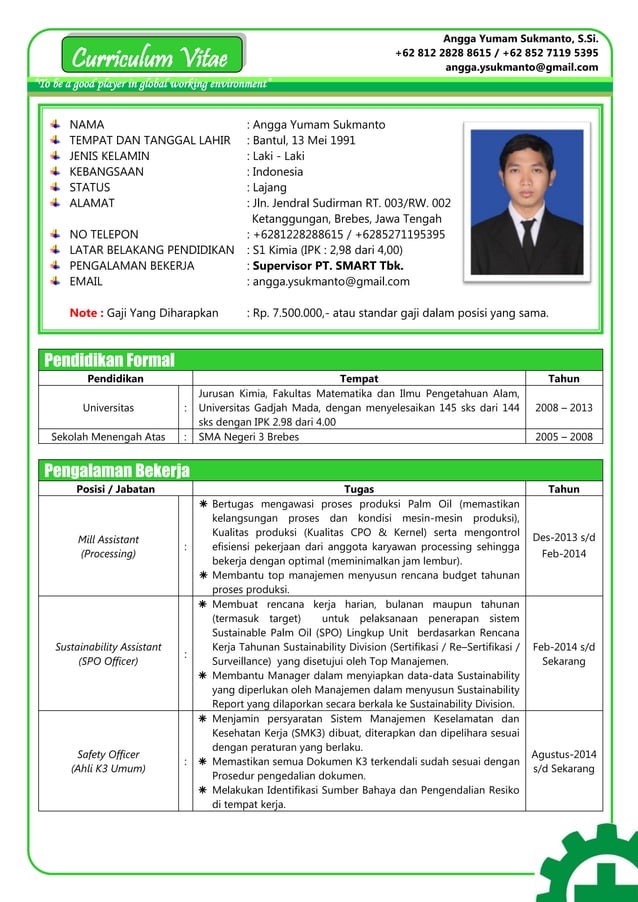 CV Angga Yumam Sukmanto (Ahli K3 Umum) | PDF