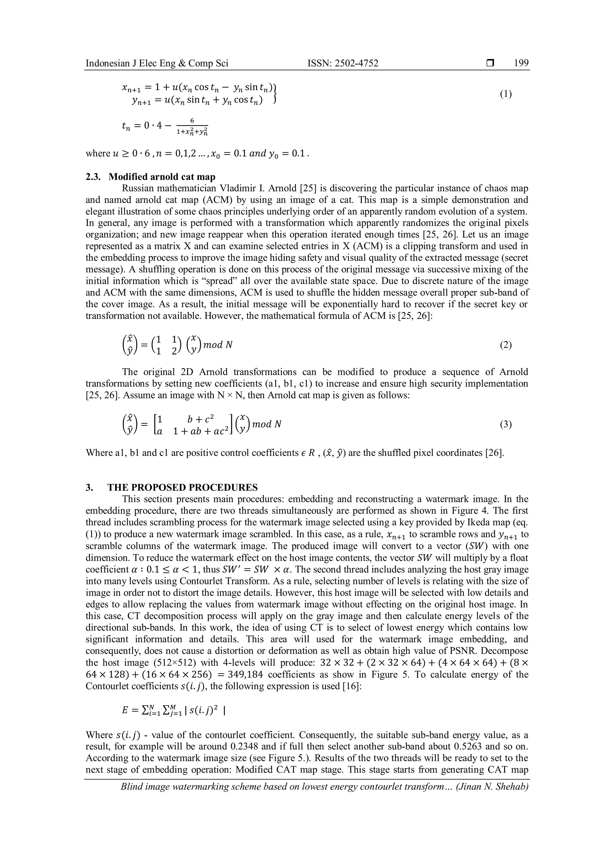 Blind Image Watermarking Scheme Based On Lowest Energy Contourlet Transform Coefficient And