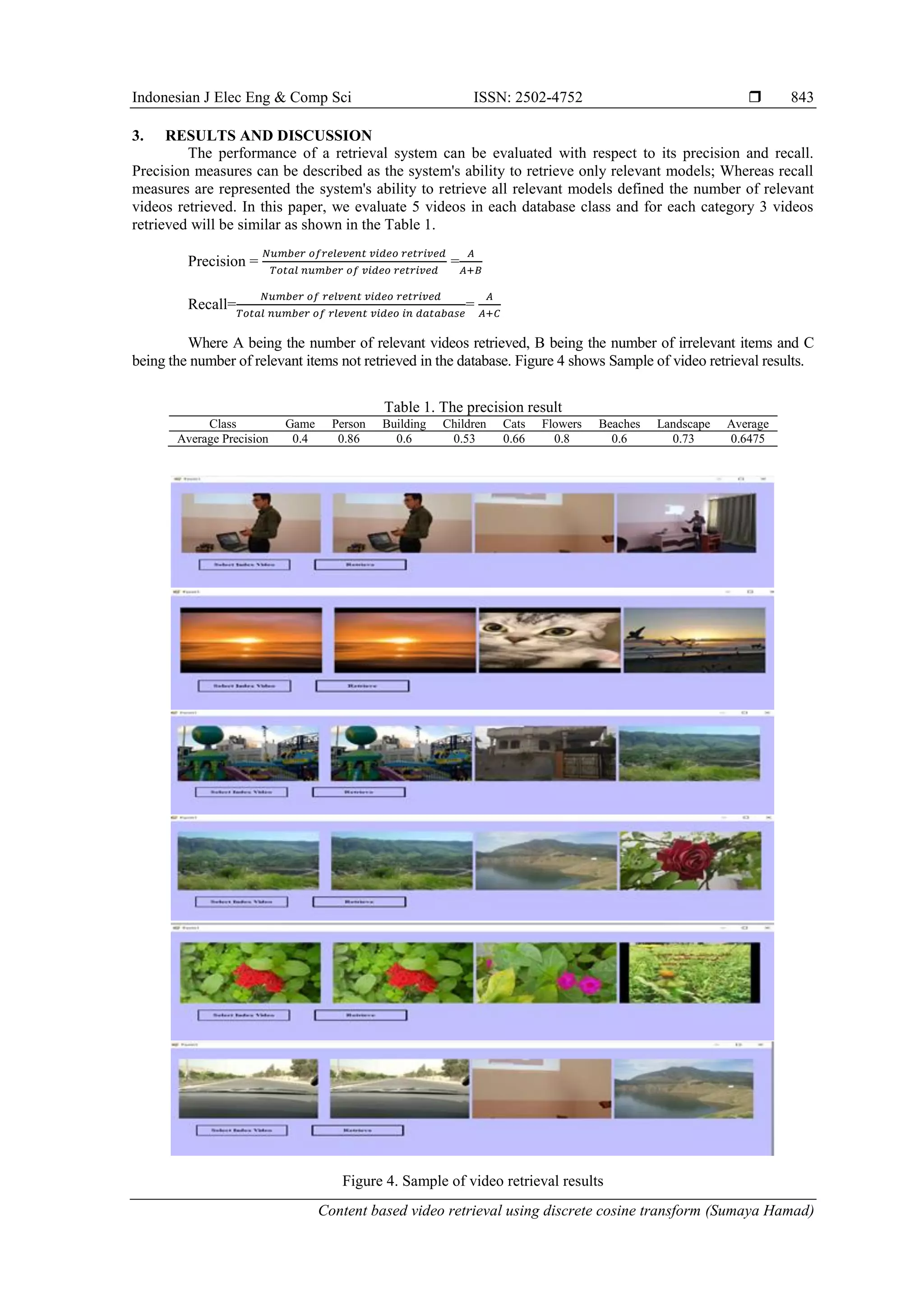 Content based video retrieval using discrete cosine transform | PDF