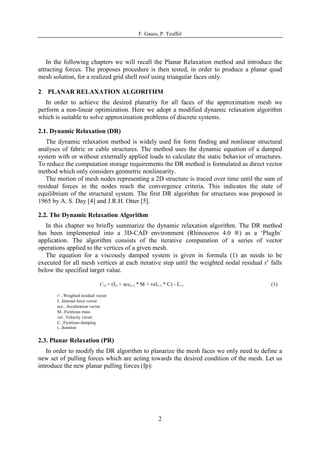 membranes2015_Attractive Planar Panelization using Dynamic Relaxation Principles_03 | PDF