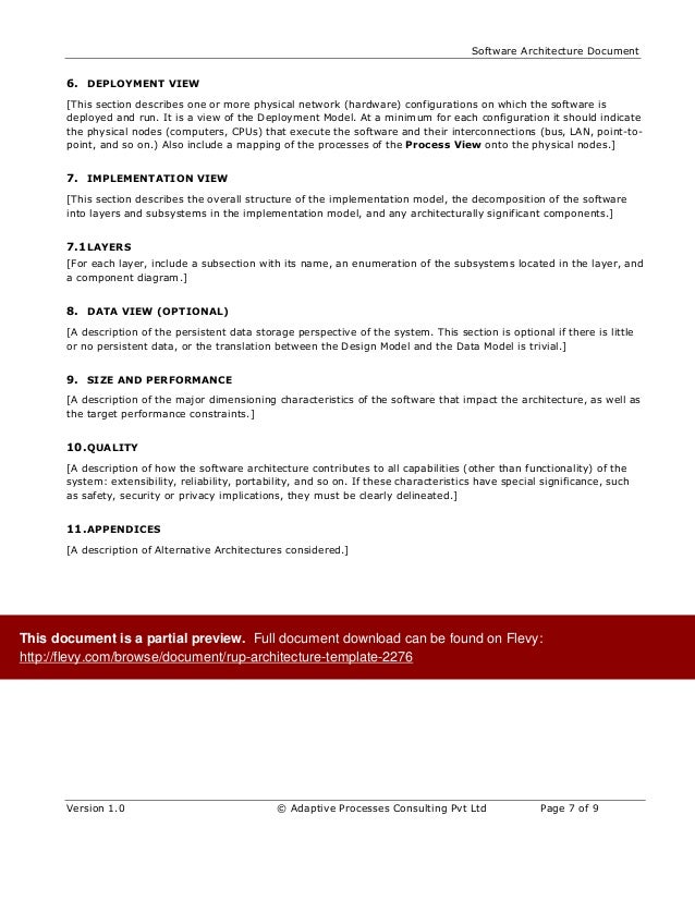 Rup Architecture Template