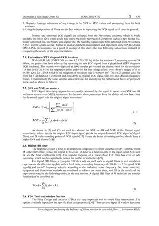 Revealing and evaluating the influence of filters position in cascaded filter: application on ...