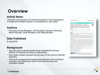 CS 3600 Trueness and Precision Study with Dr. Mangano | PPTX | 3-D ...