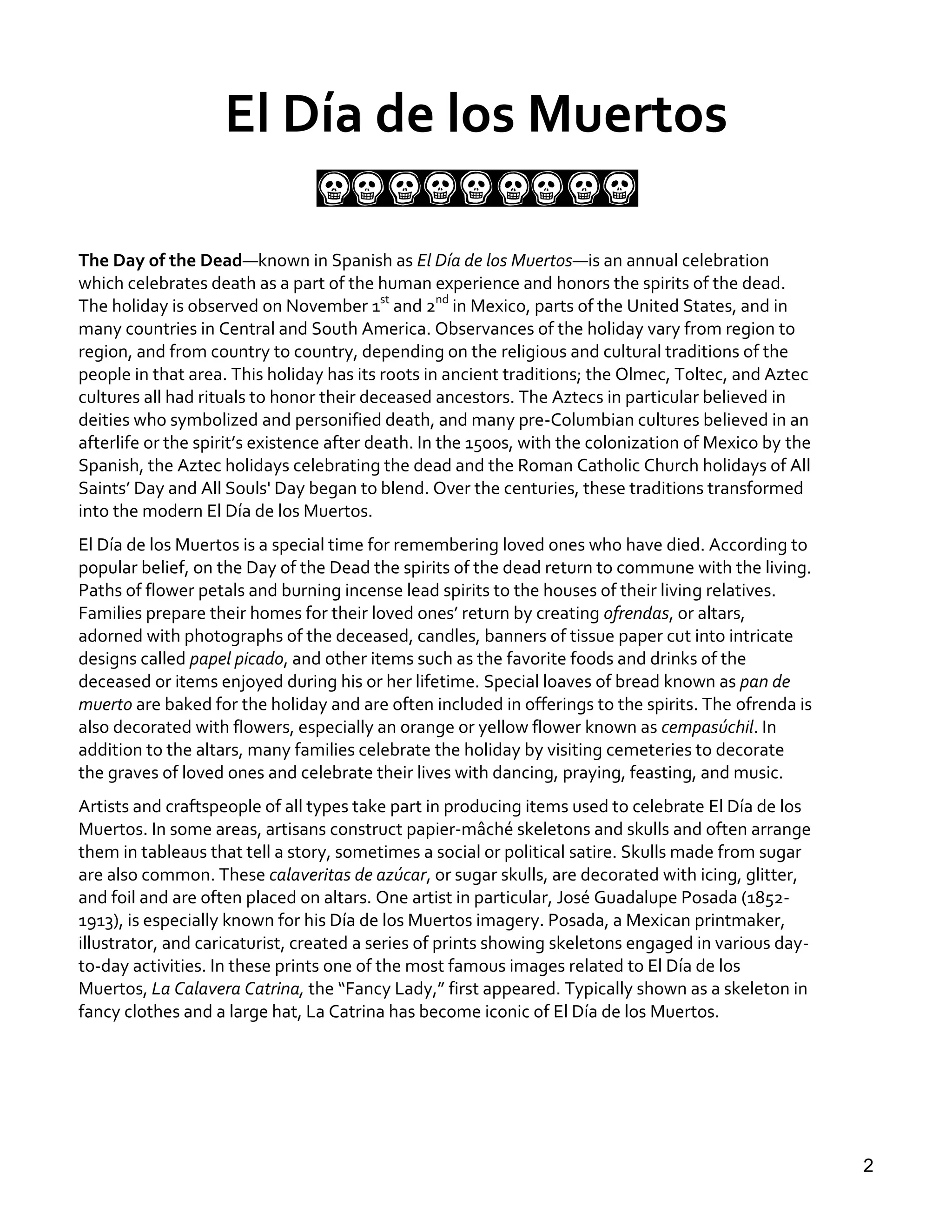 dia_de_los_muertos_curriculum_guide_2014 | PDF