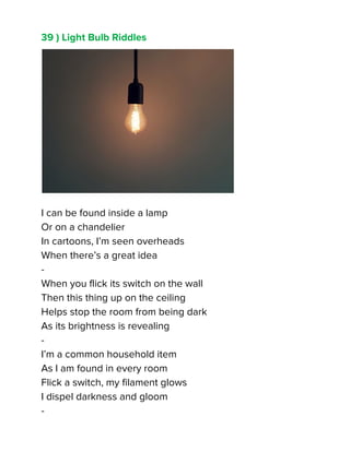 Light Bulb Switch Riddle