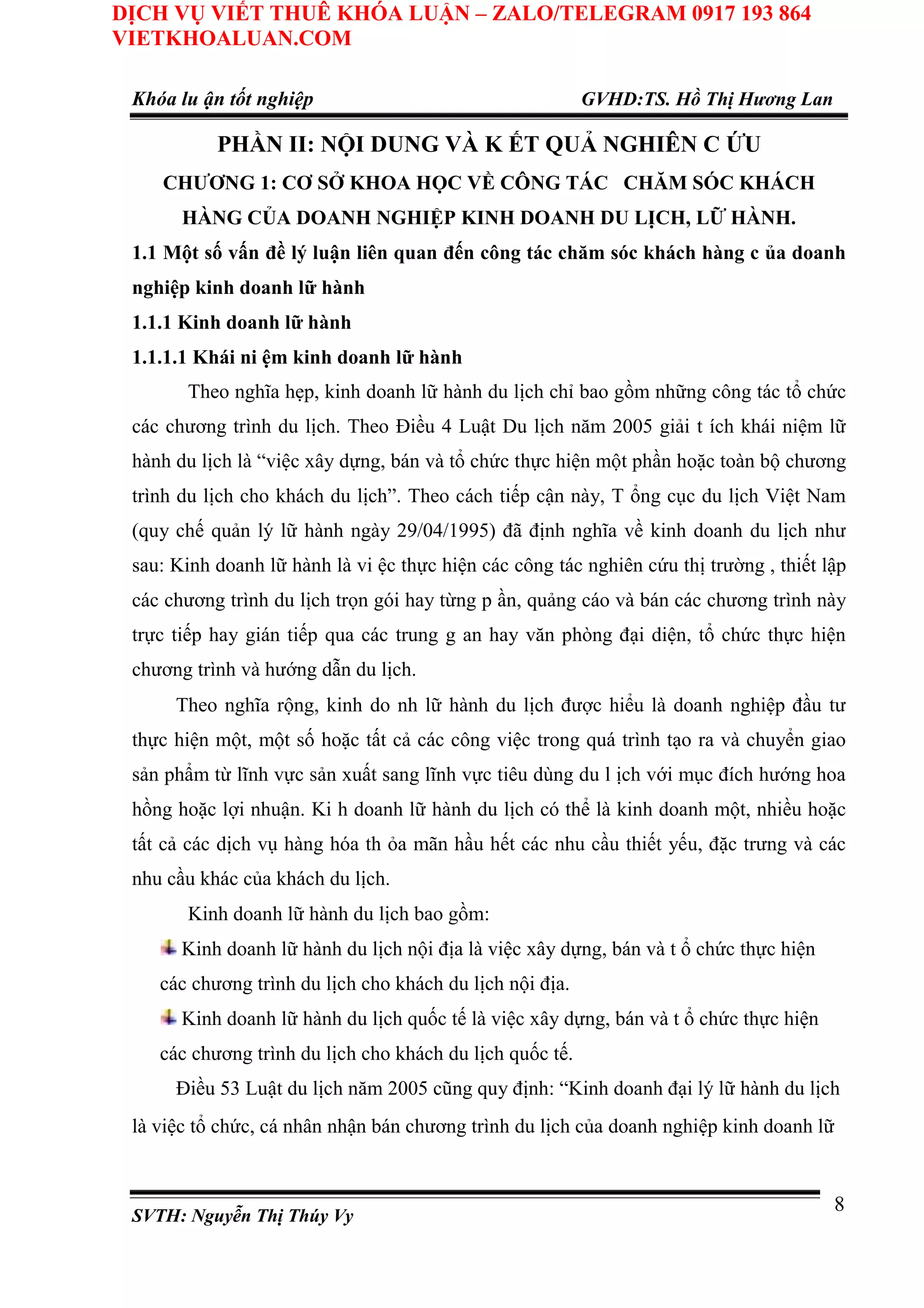 BÀI MẪU khóa luận chăm sóc khách hàng, HAY, 9 ĐIỂM | DOC
