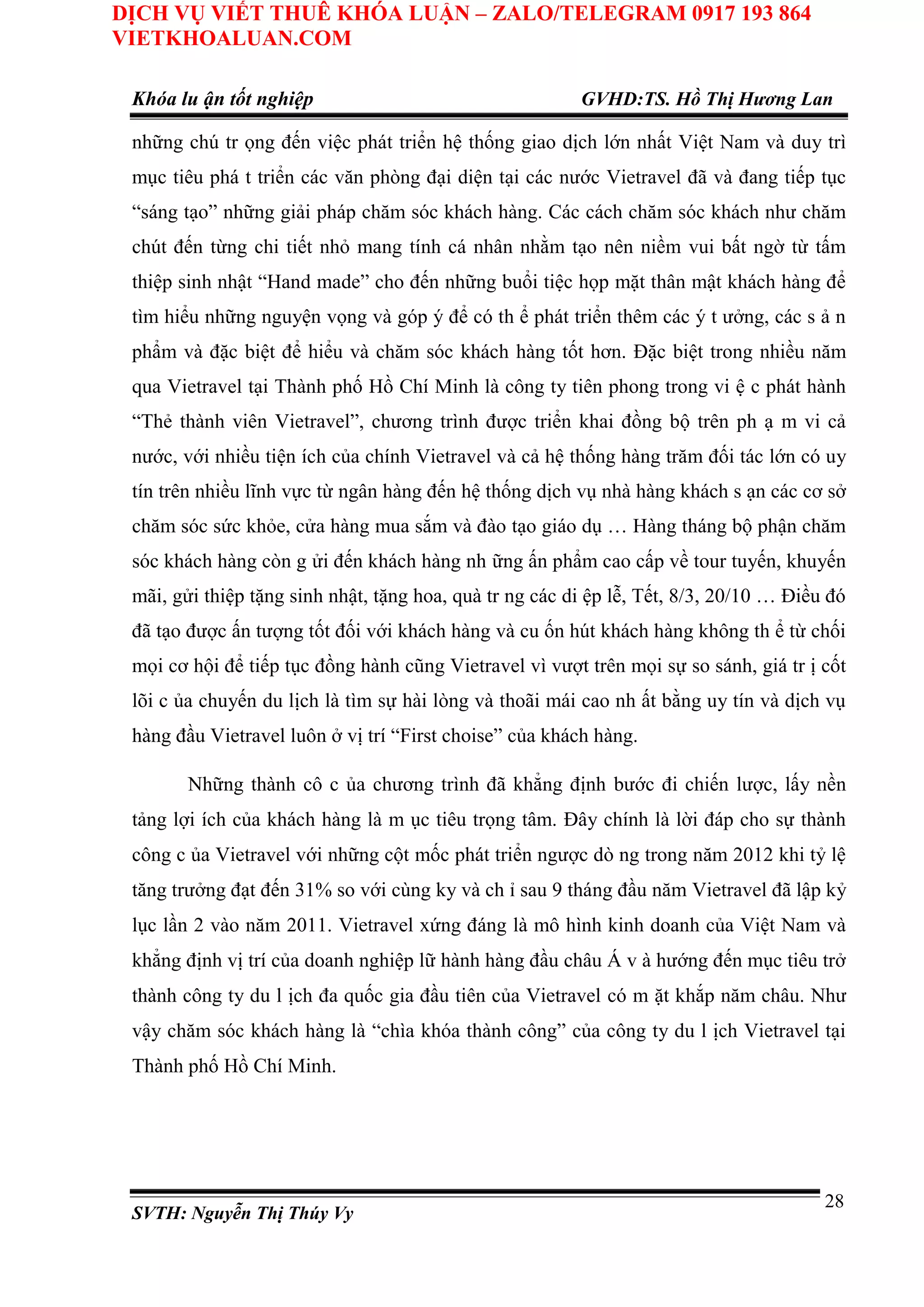 BÀI MẪU khóa luận chăm sóc khách hàng, HAY, 9 ĐIỂM | DOC