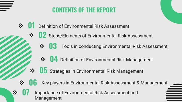 ENVIRONMENTAL RISK ASSESSMENT AND MANAGEMENT | PDF | Environmental ...