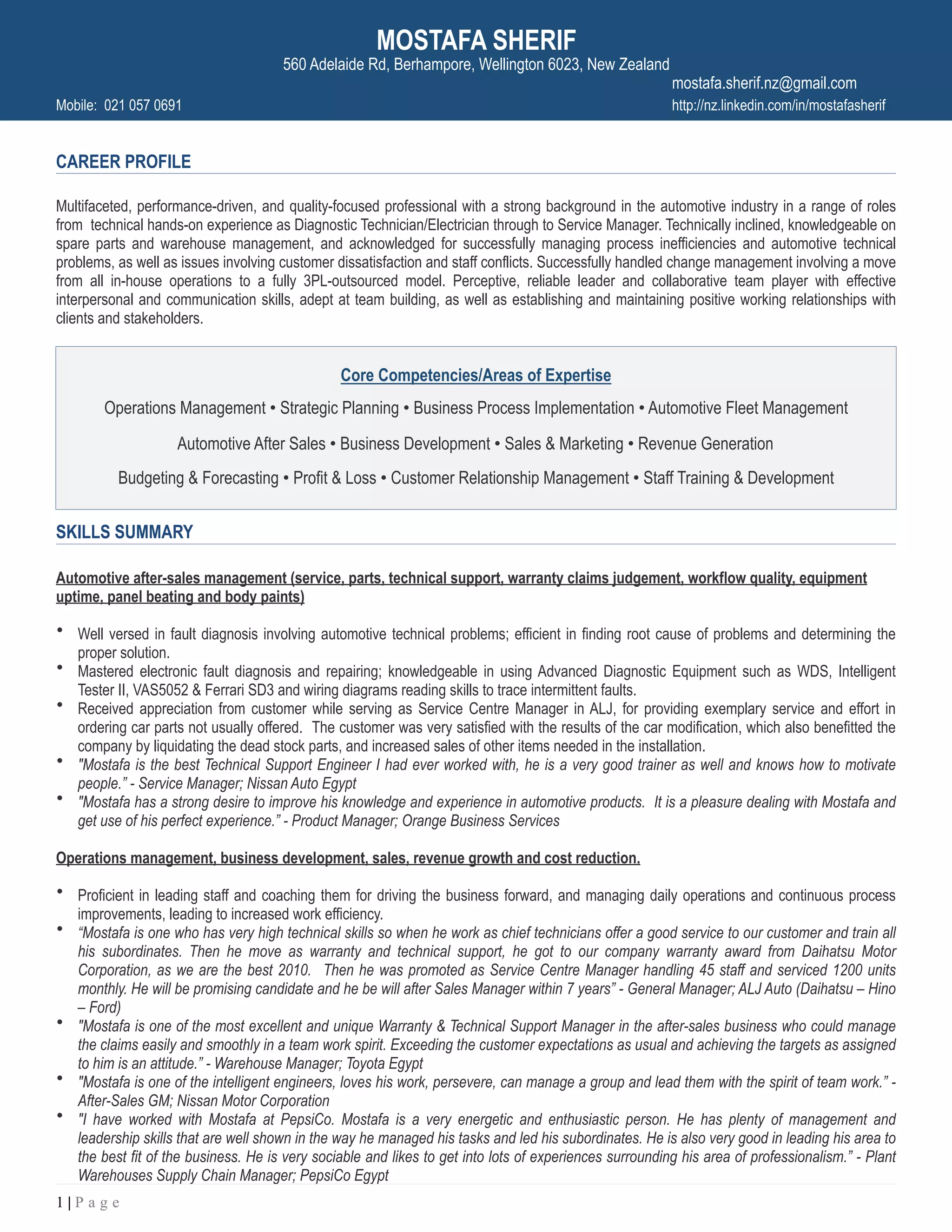 Mostafa, Sherif - CV (2016) | PDF