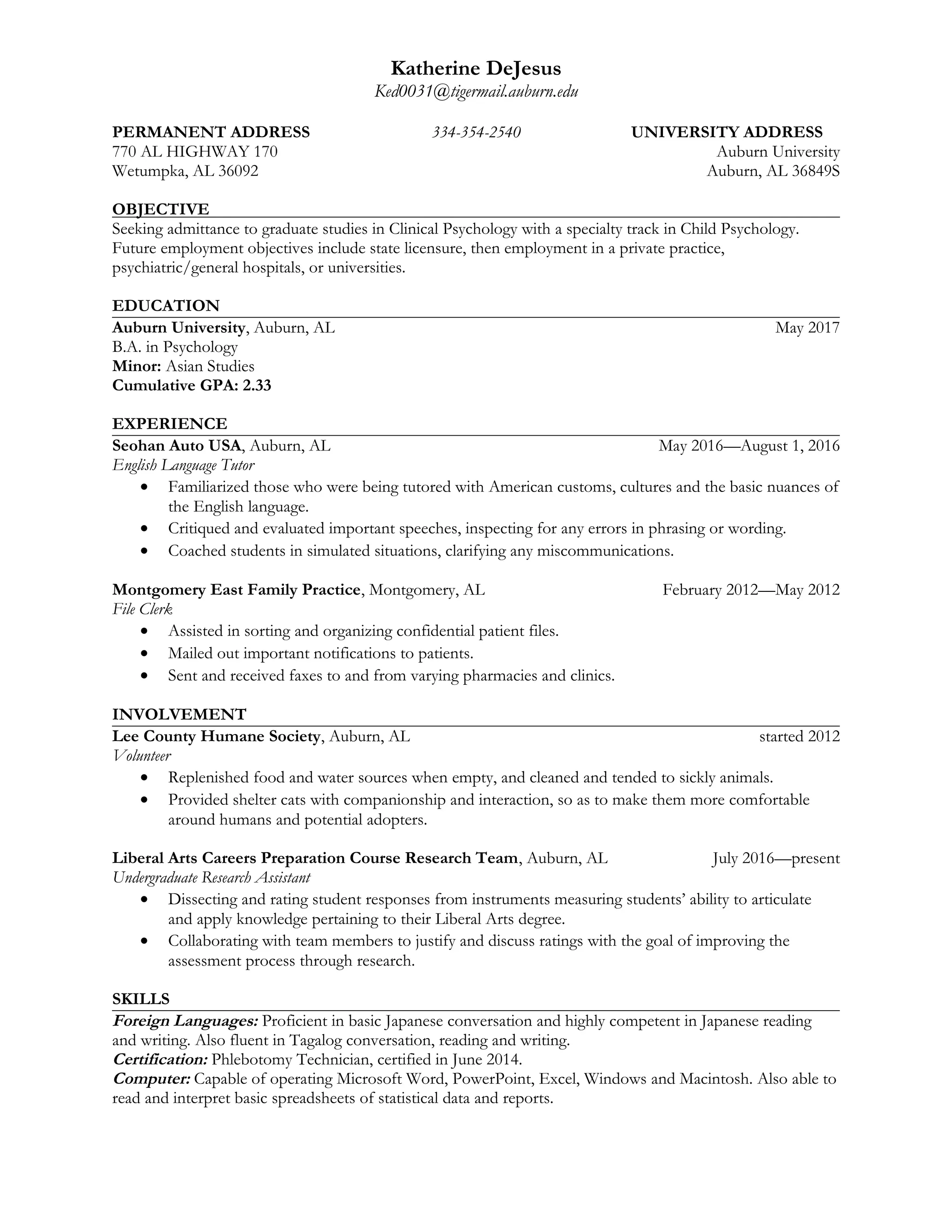 Resume Draft | PDF