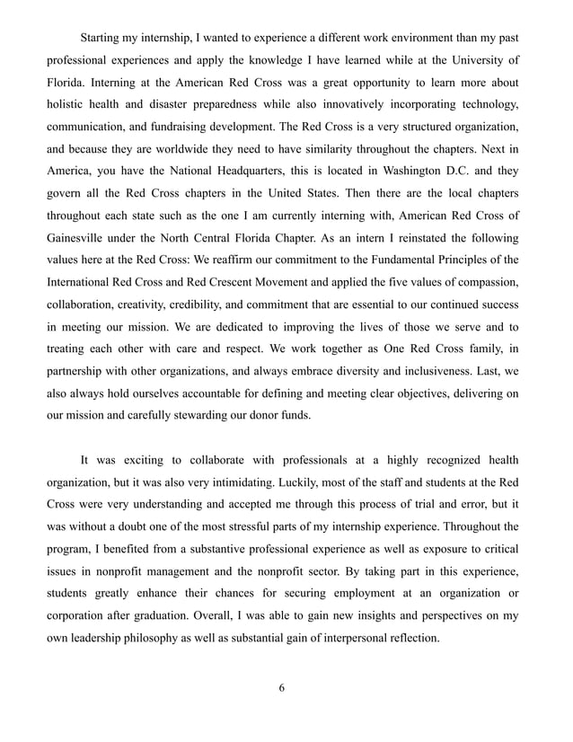 Internship Reflection | PDF | Executive Leadership & Management | Business