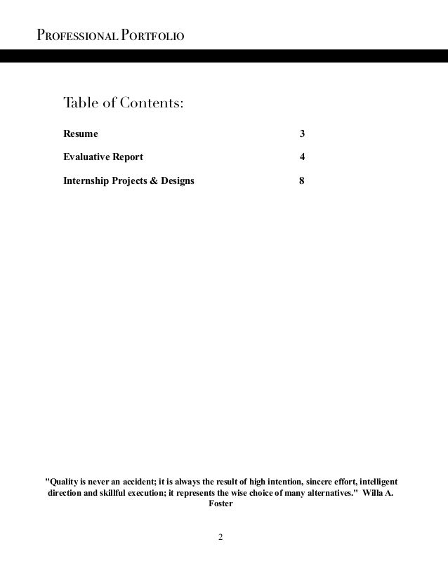 Internship Reflection Example