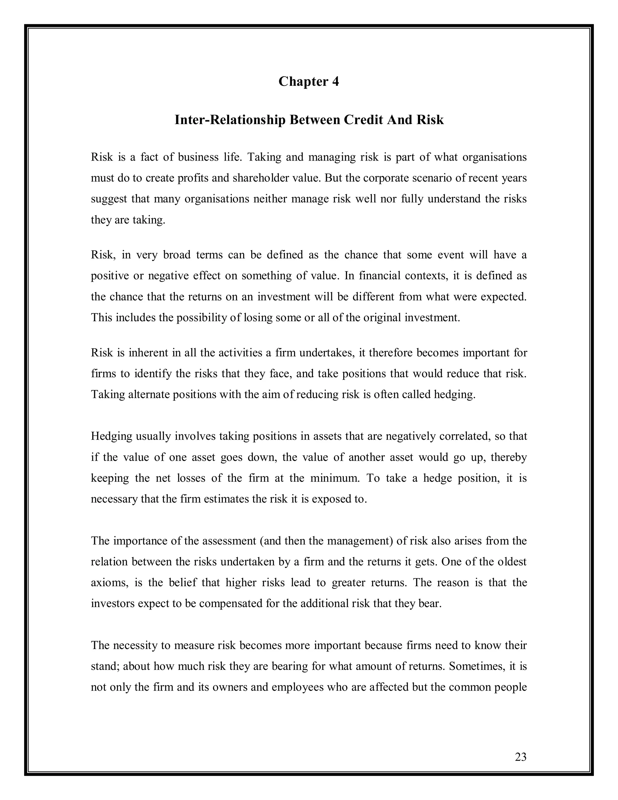 project on credit-risk-management | PDF