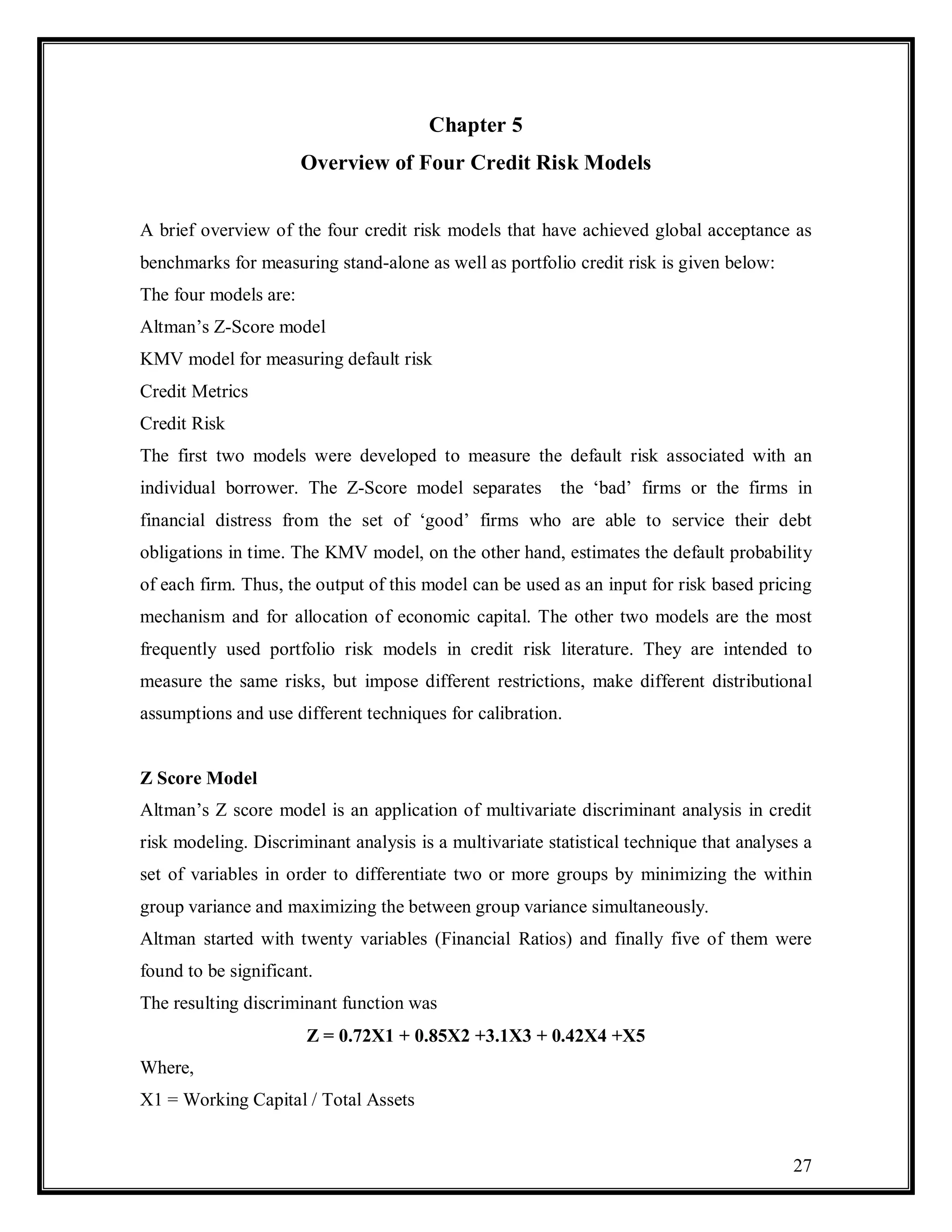 project on credit-risk-management | PDF