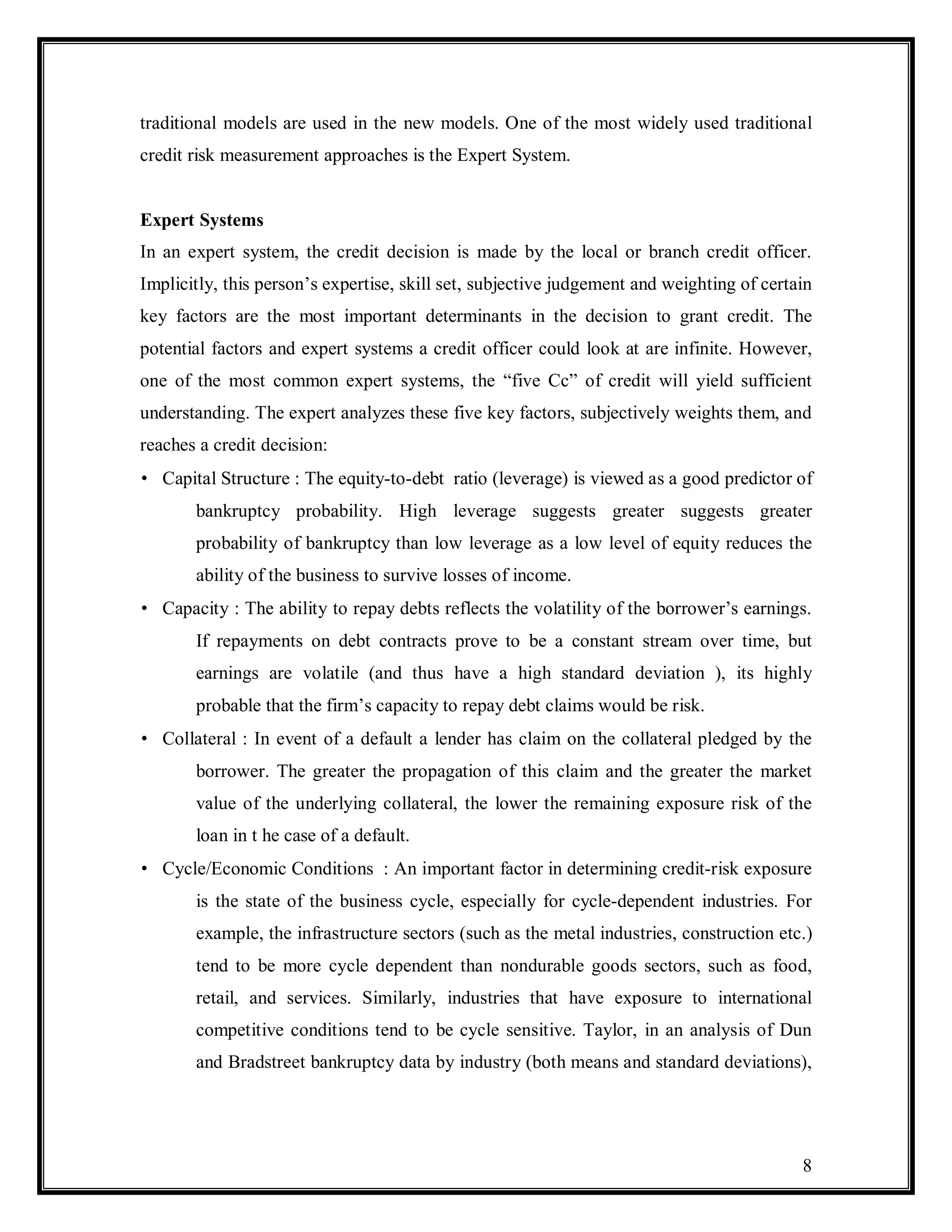 project on credit-risk-management | PDF